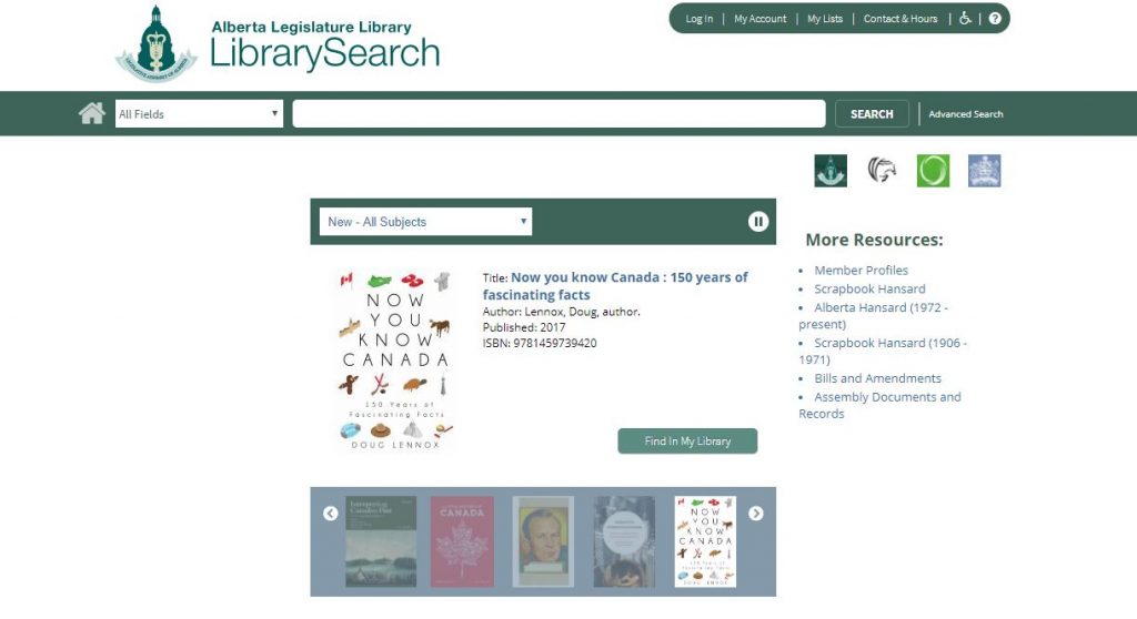 Announcing LibrarySearch, the new “edition” of Alberta’s library ...